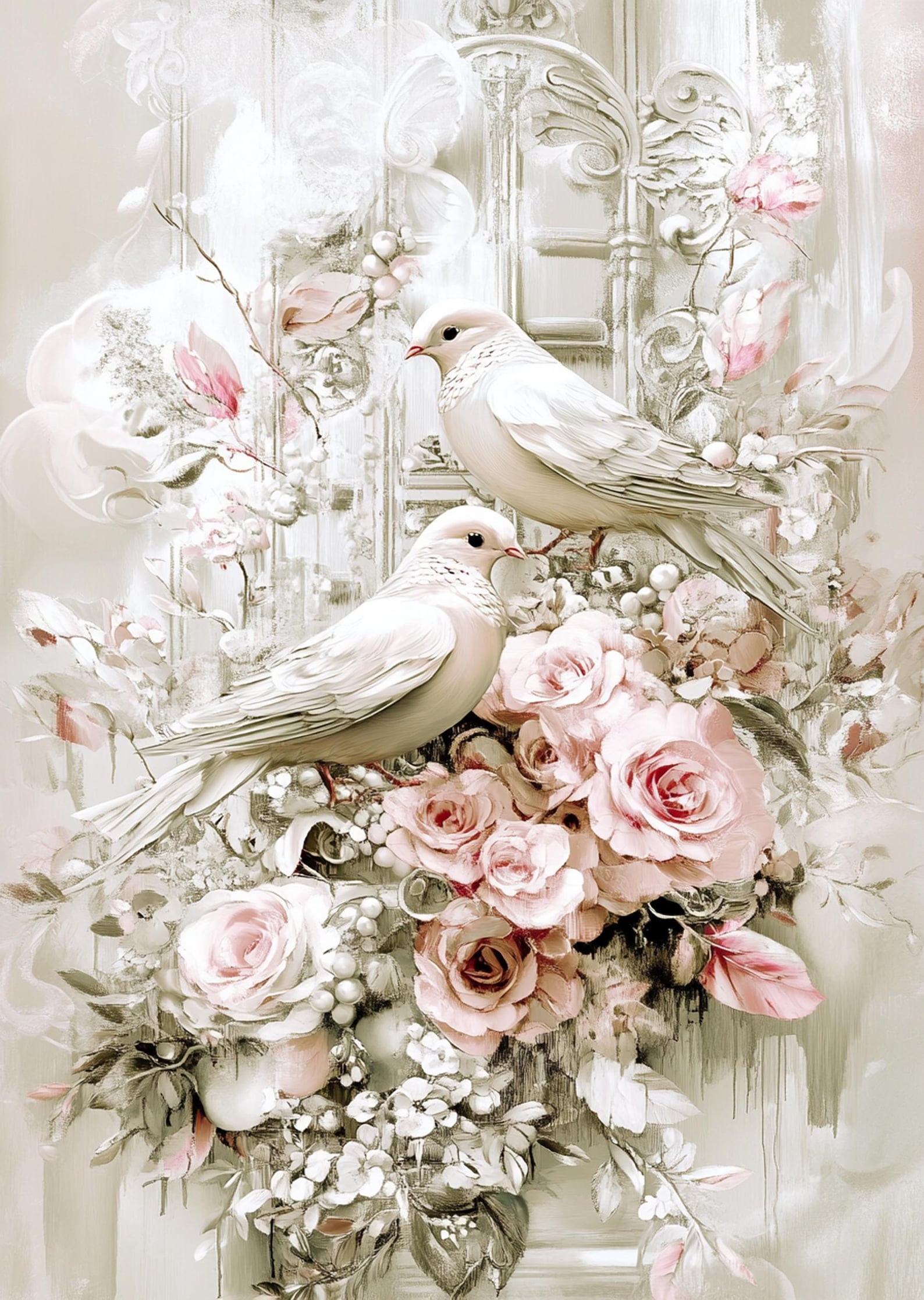 2100- White Victorian Doves - Etsy