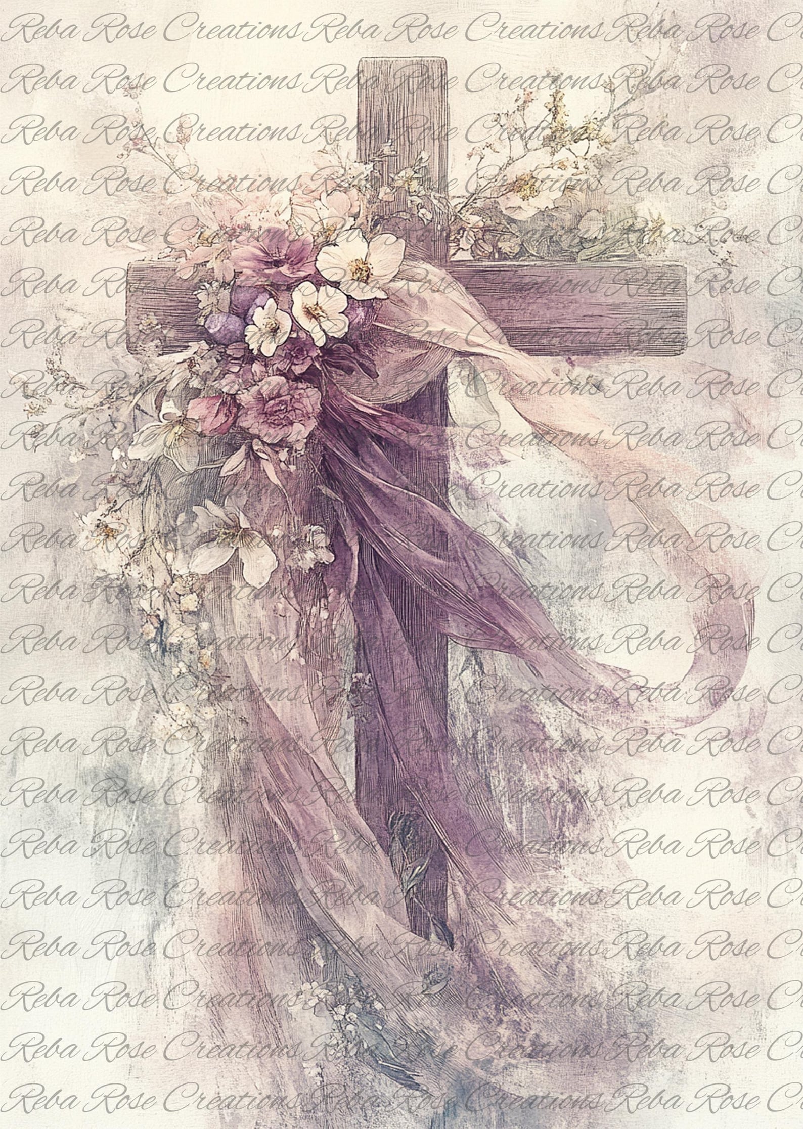 Crusification Cross A4 Rice Paper 1664/crusification A4 Decoupage Paper ...