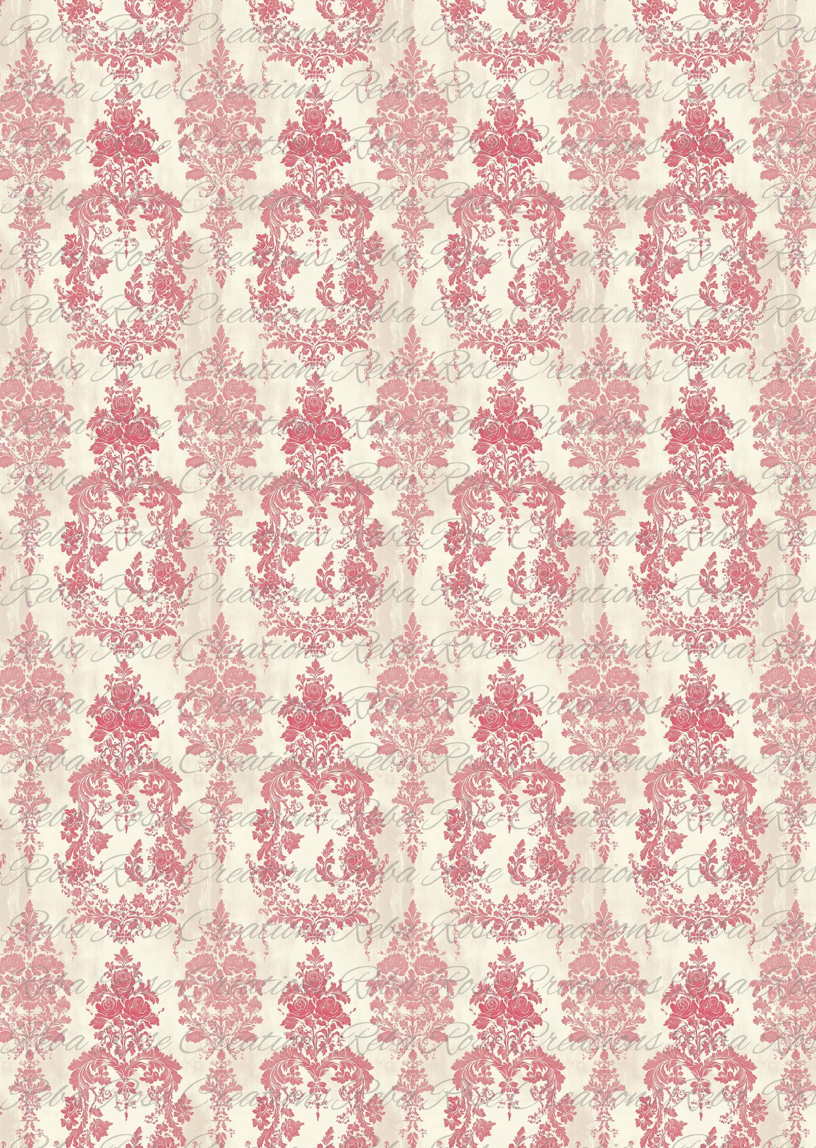 Spring Pink Pattern A4 Rice Paper 1877/A4 Decoupage Paper Pink Pattern ...