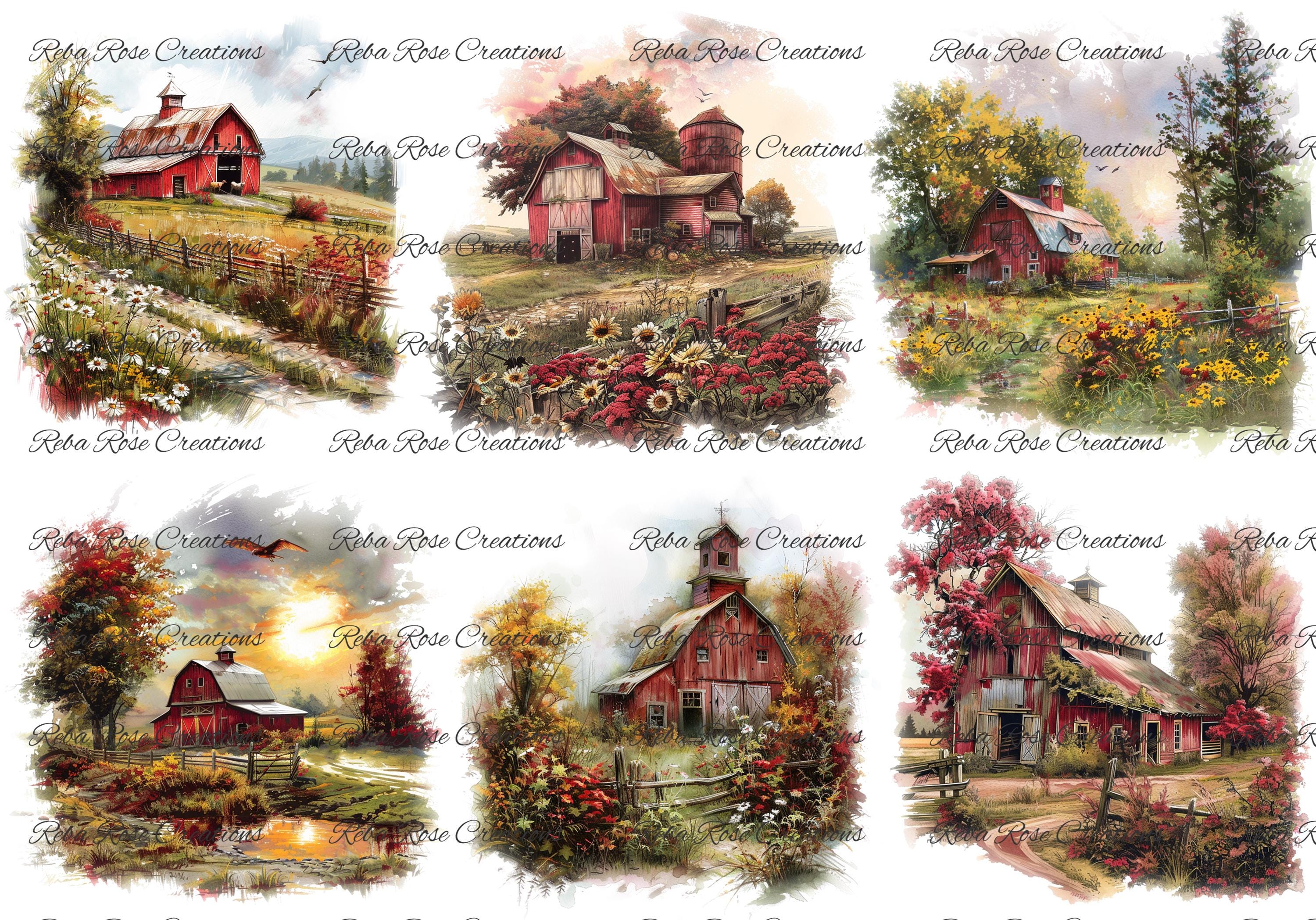 Barns A4 Rice Paper Coaster Set of 6 Cs-01/barns A4 Rice Paper for ...