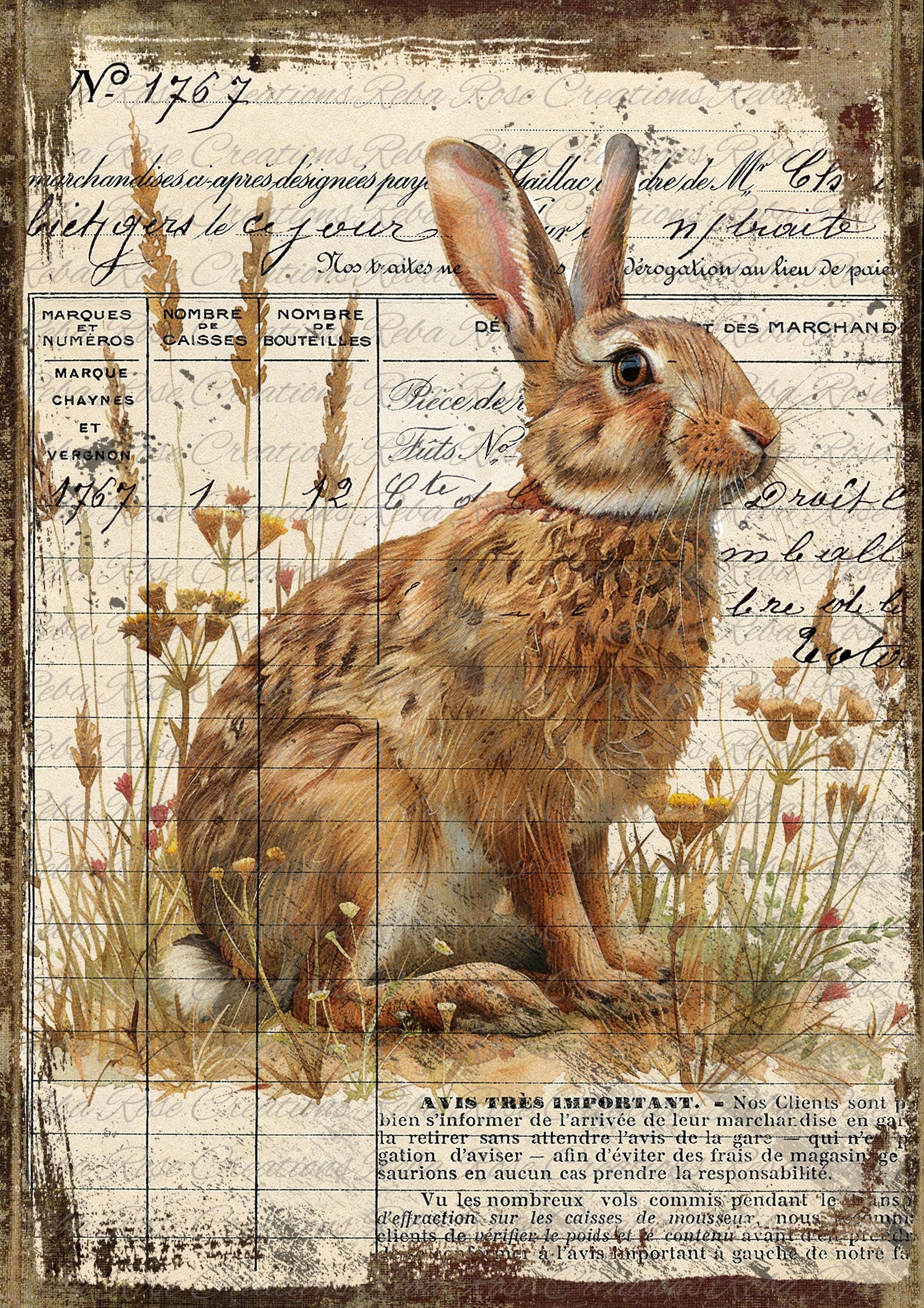 1713-distressed Bunny - Etsy