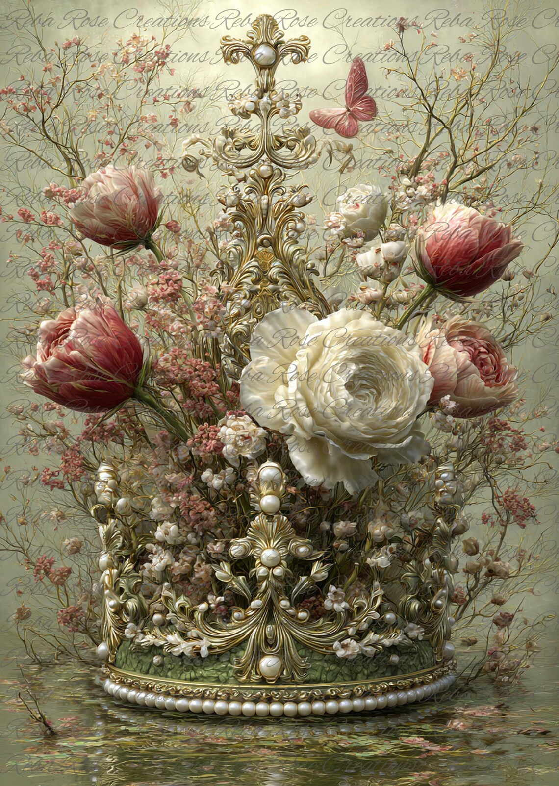 2145 Once Upon A Time Crown A4 Rice Paper - Etsy