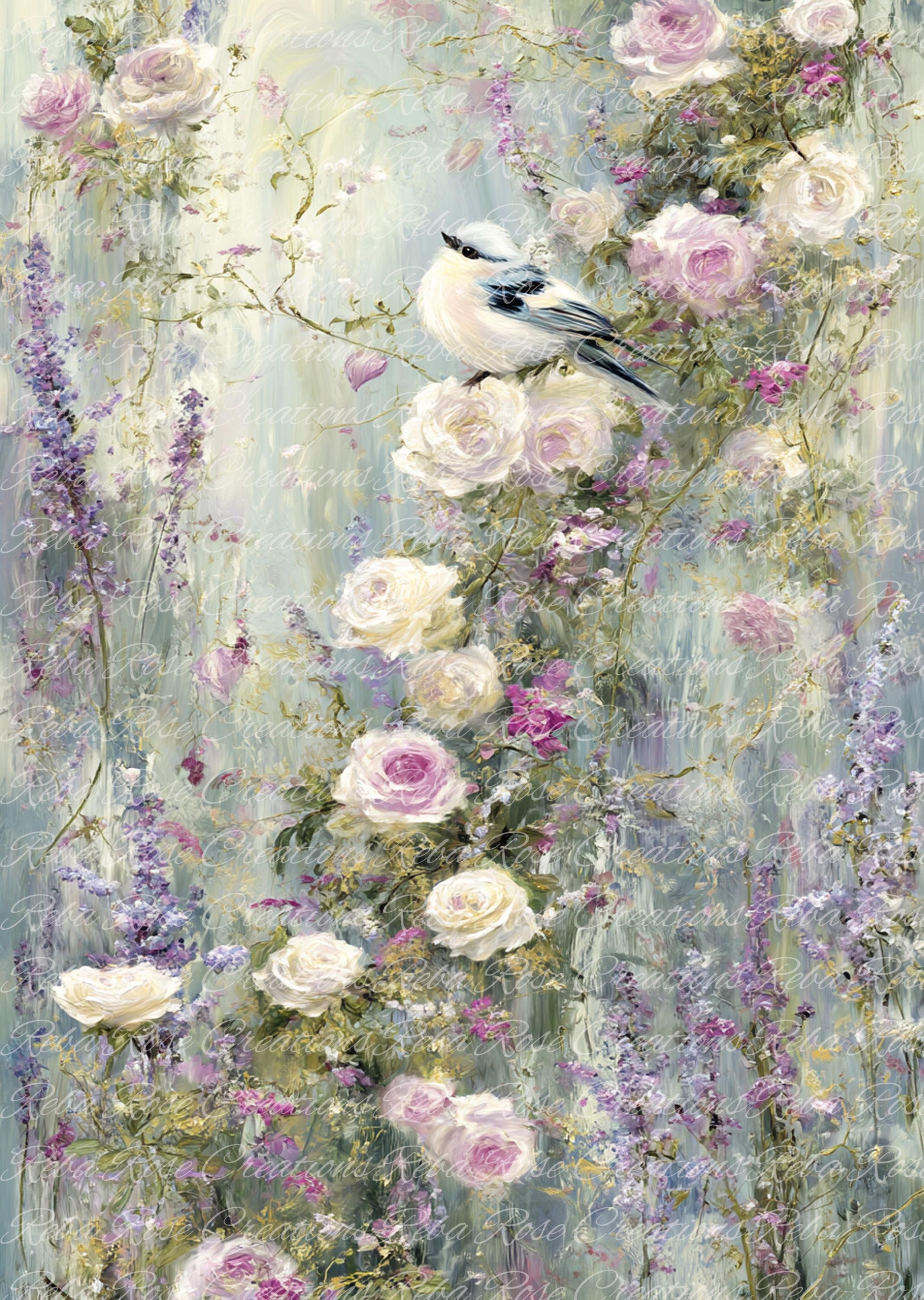 1950 Spring Lilac Bird 2 - Etsy