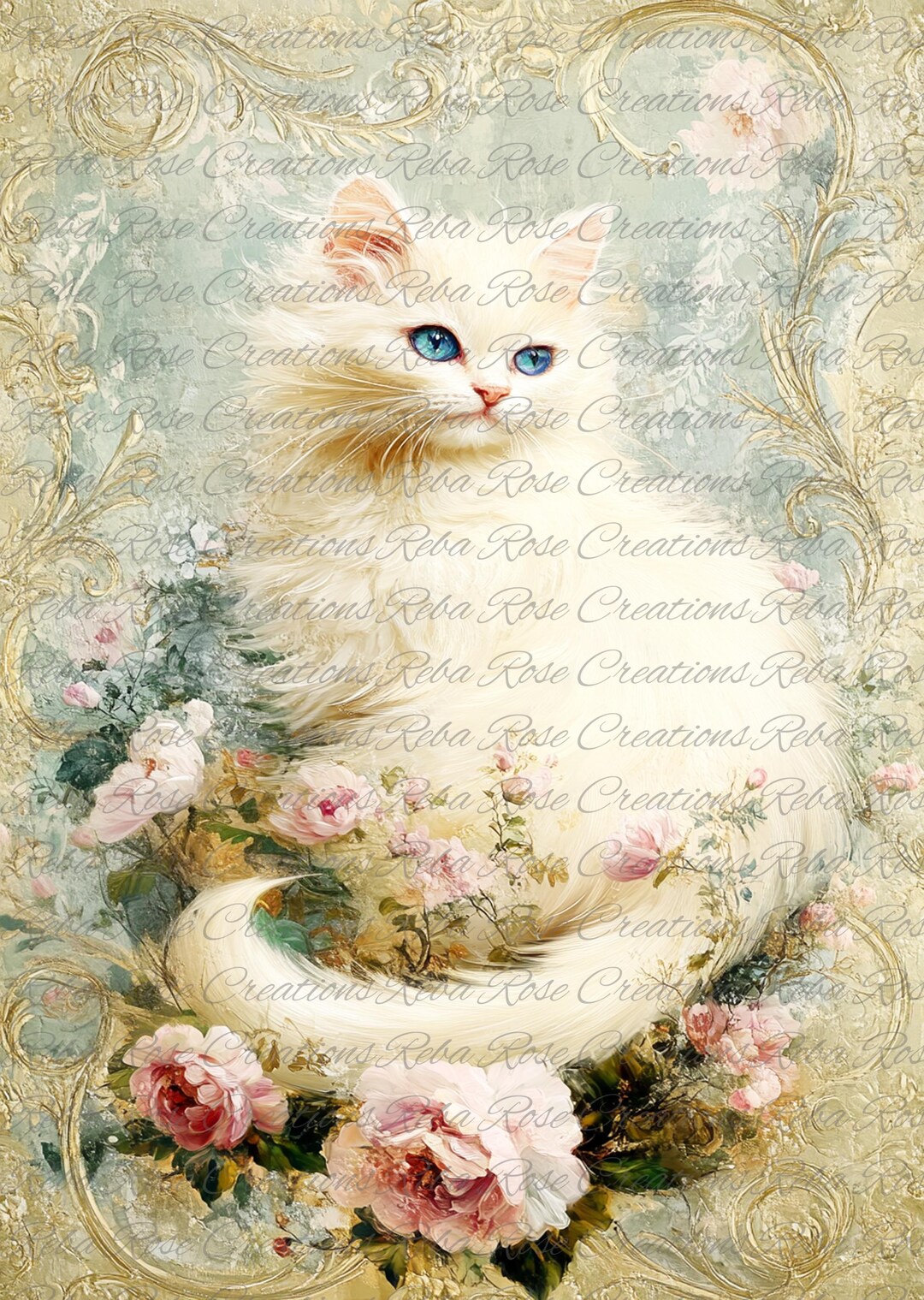 Classy Cat A4 Decoupage Paper 1801/classy Cat A4 Rice Paper/classy ...