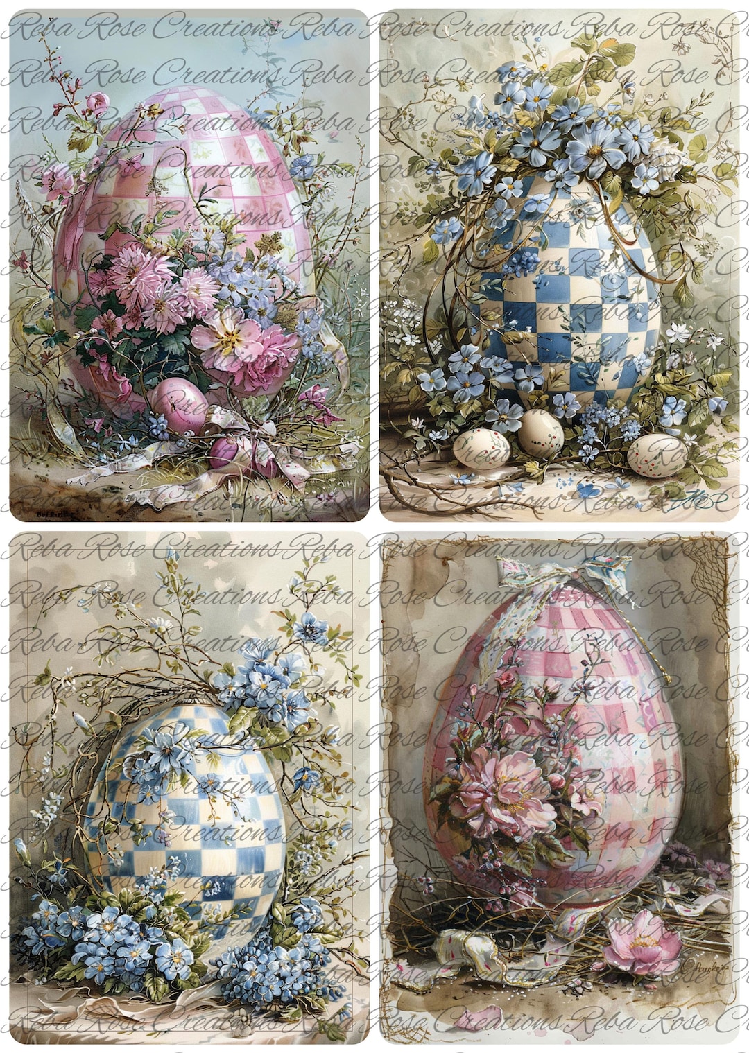 Checkered Eggs A4 Decoupage Paper 1729/A4 Rice Paper for Decoupage - Etsy