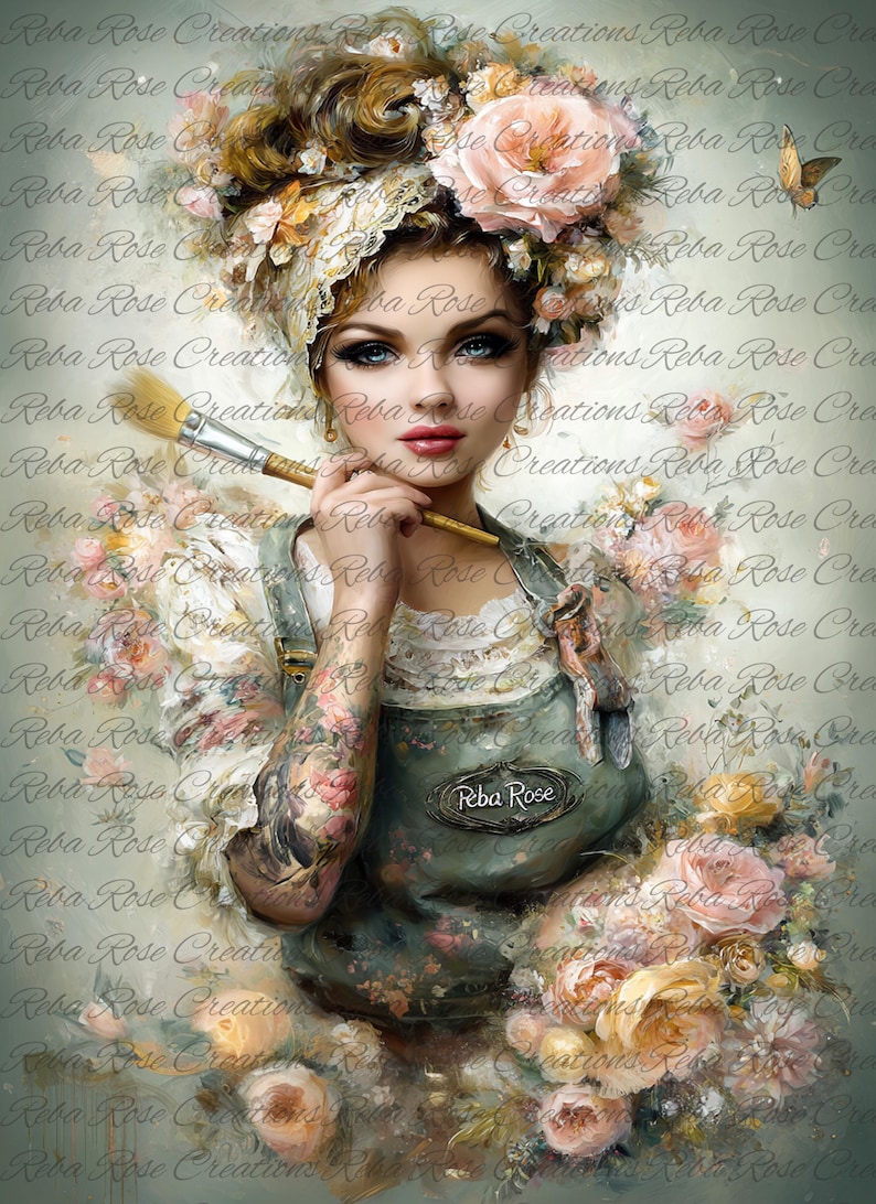 2283 Reba Rose Crafter A4 Rice Paper - Etsy