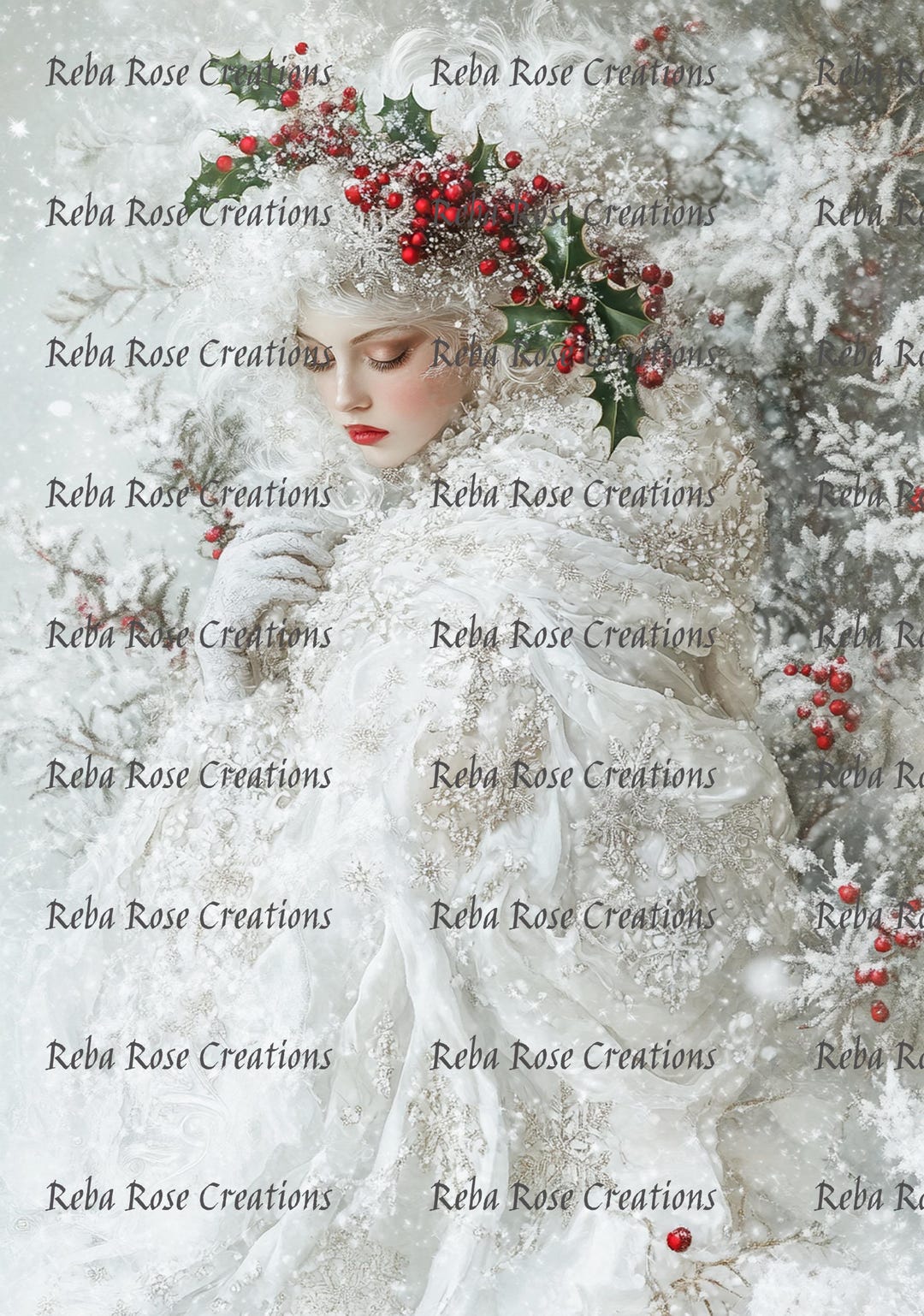 Snowflake Lady A4 Rice Paper 1330/A4 Decoupage Paper Snowflake Lady - Etsy