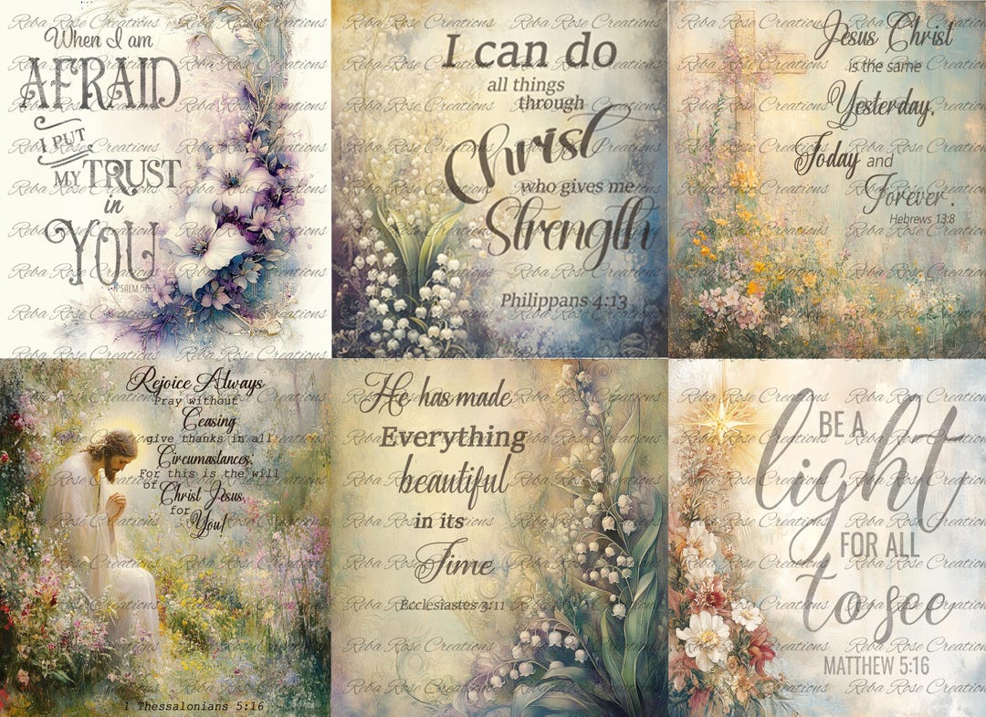 Christain Quote A4 Rice Paper Cs-30/christain Quotes A4 Decoupage Paer ...