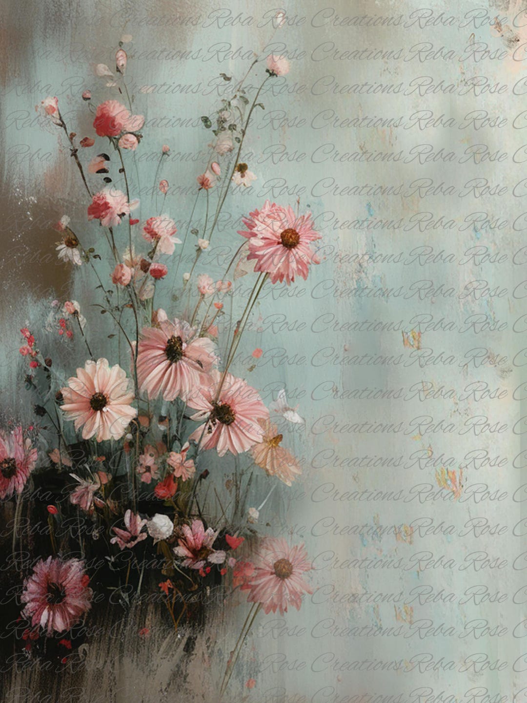 1911 Spring Pink Floral A4 Rice Paper - Etsy