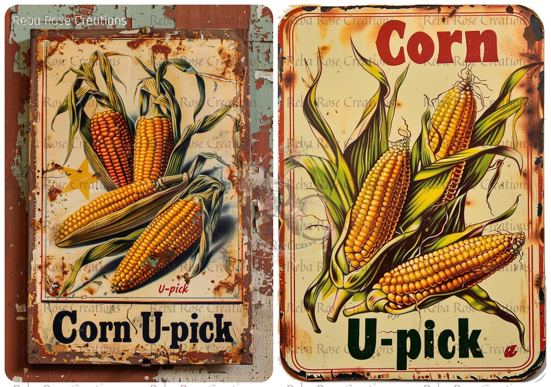 1243 Corn U Pick Sign A4 Rice Paper - Etsy