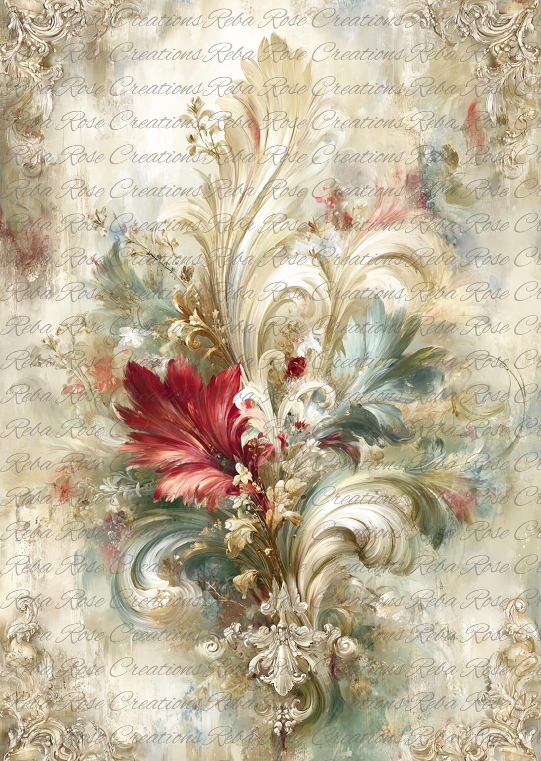 2110 Marble Angel Fourish A4 Rice Paper - Etsy