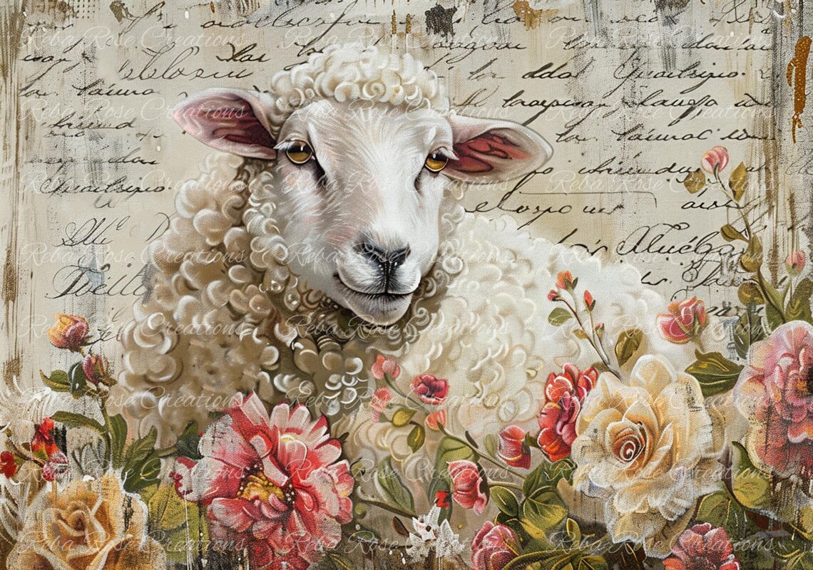 0968 Wooly Sheep A4 Rice Paper - Etsy