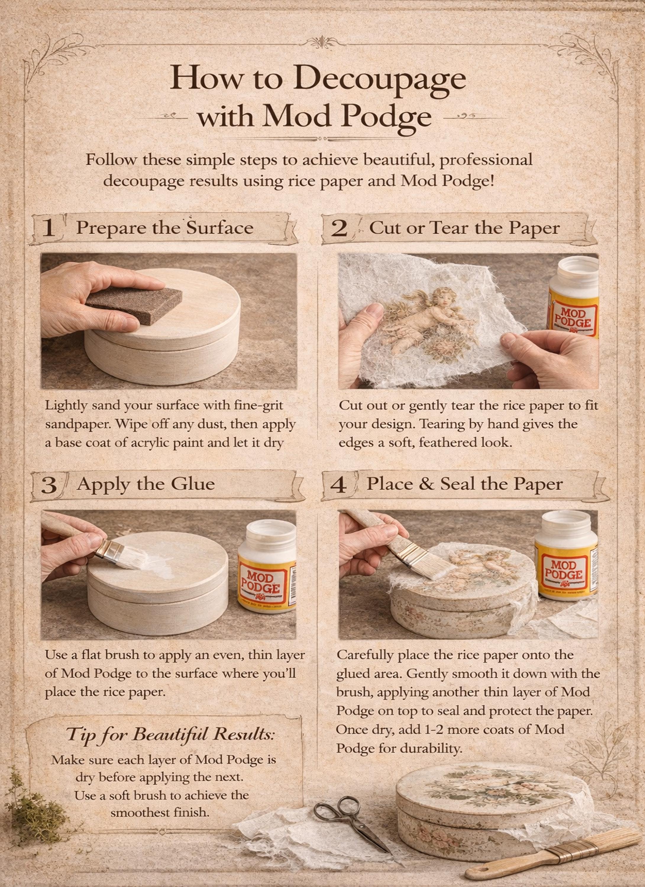 2269 Rustic Farmhouse Pail A4 Rice Paper - Etsy