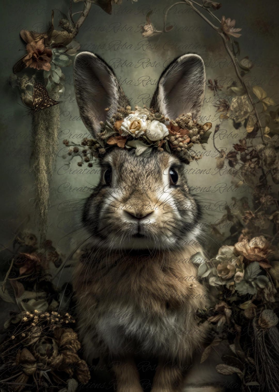 2482 Majestic Winter Rabbit A4 Decoupage Paper - Etsy