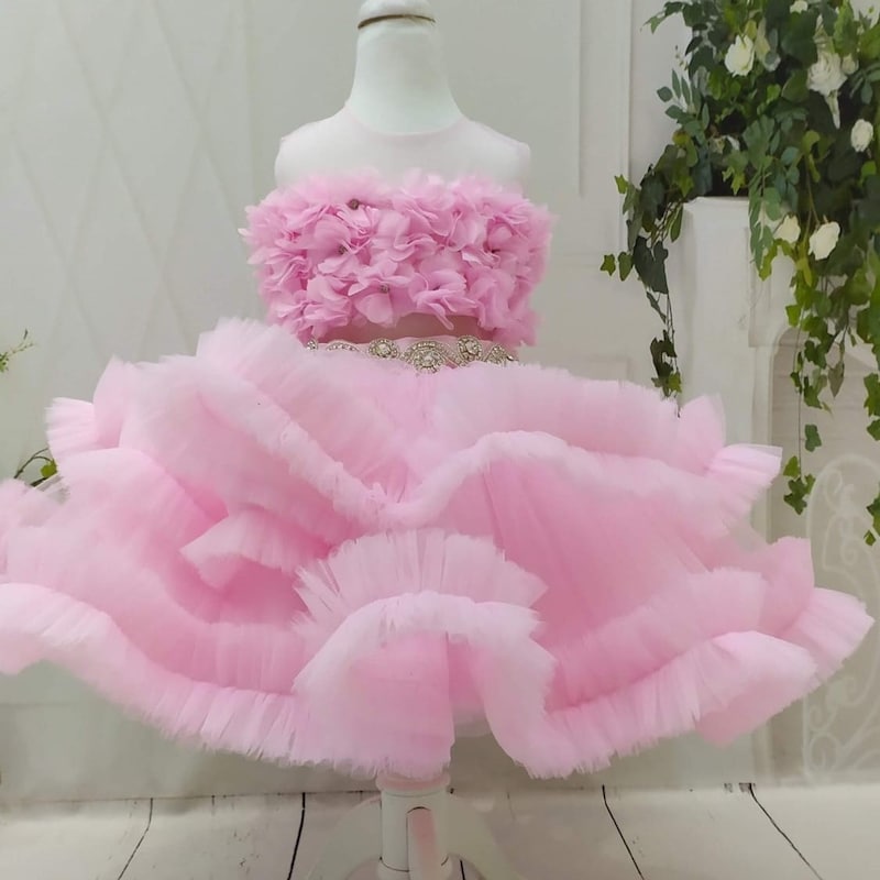 Pink Puffy Dress - Etsy