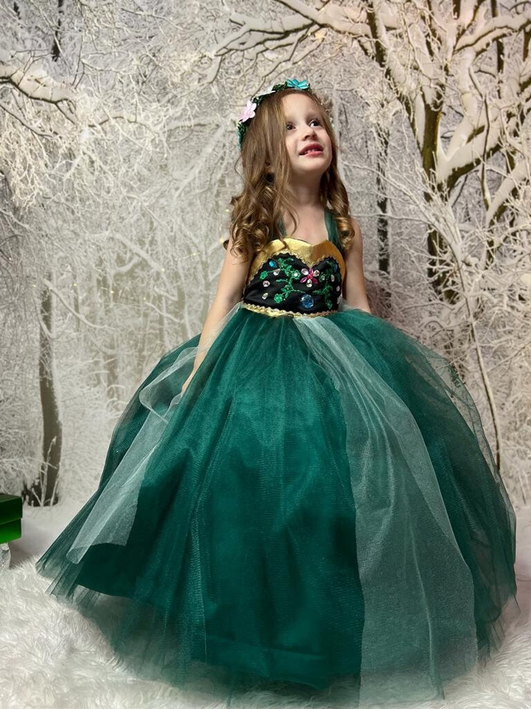 Anna Princess Dress: Anna Inspired Costume With Lace & Stones - Etsy