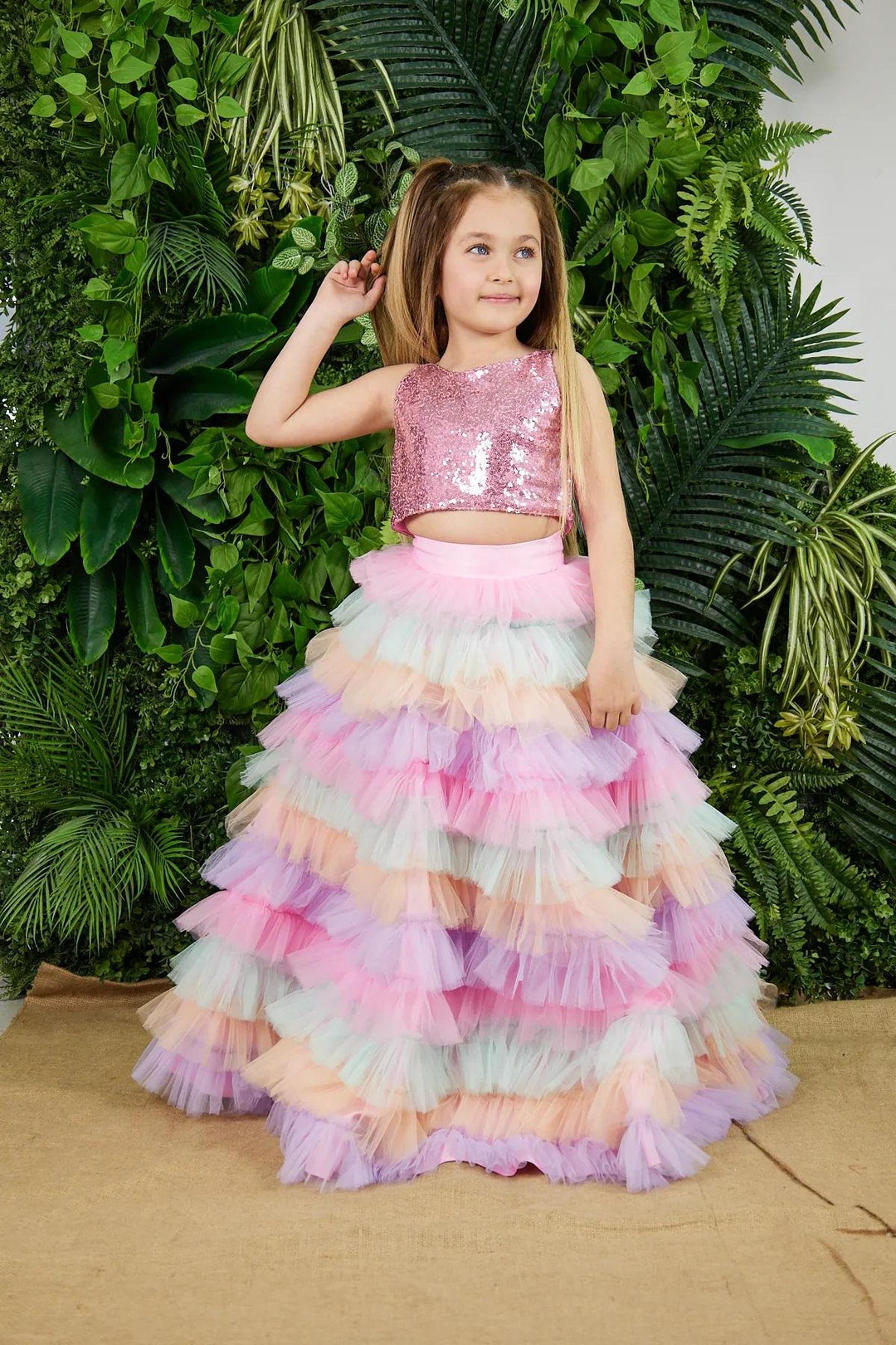 Rainbow Tutu Dress: Toddler Girl's Unicorn Birthday Party Costume - Etsy