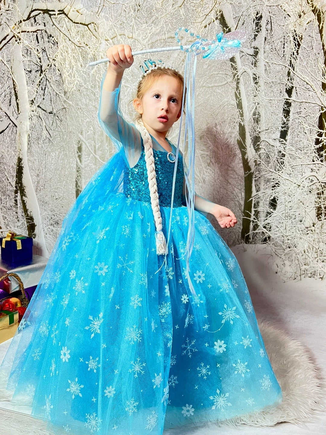 Elegant Princess Elsa Dress: Frozen Birthday Costume - Etsy