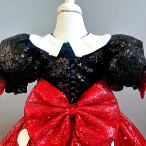 Minnie Mouse Dress Red , Minnie Mouse Costume Sequin Fabric, Minnie ...