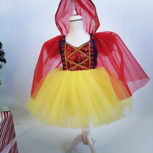 Snow White Costume With Cloak, Snow White Tutu Dress, Princess Birthday ...