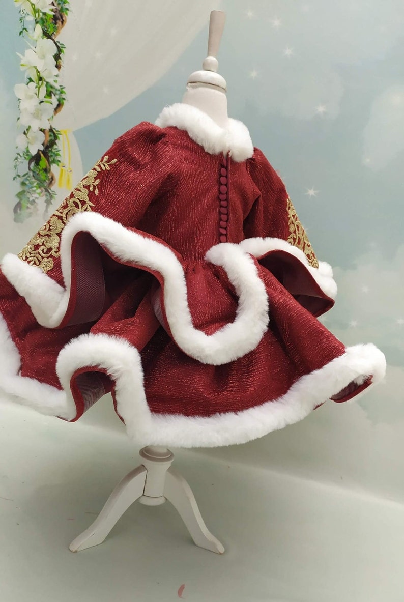 Red Shiny Glitter Long Sleeve Santa Claus Christmas Dress - Etsy