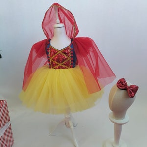 Snow White Costume With Cloak, Snow White Tutu Dress, Princess Birthday ...
