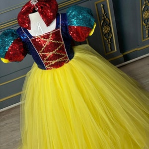 Snow White Birthday Costume: Yellow Skirted Party Gown - Etsy