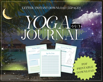 Yoga Journal Printable, Yoga Planner, Yoga Lovers, Yoga Gift - Etsy