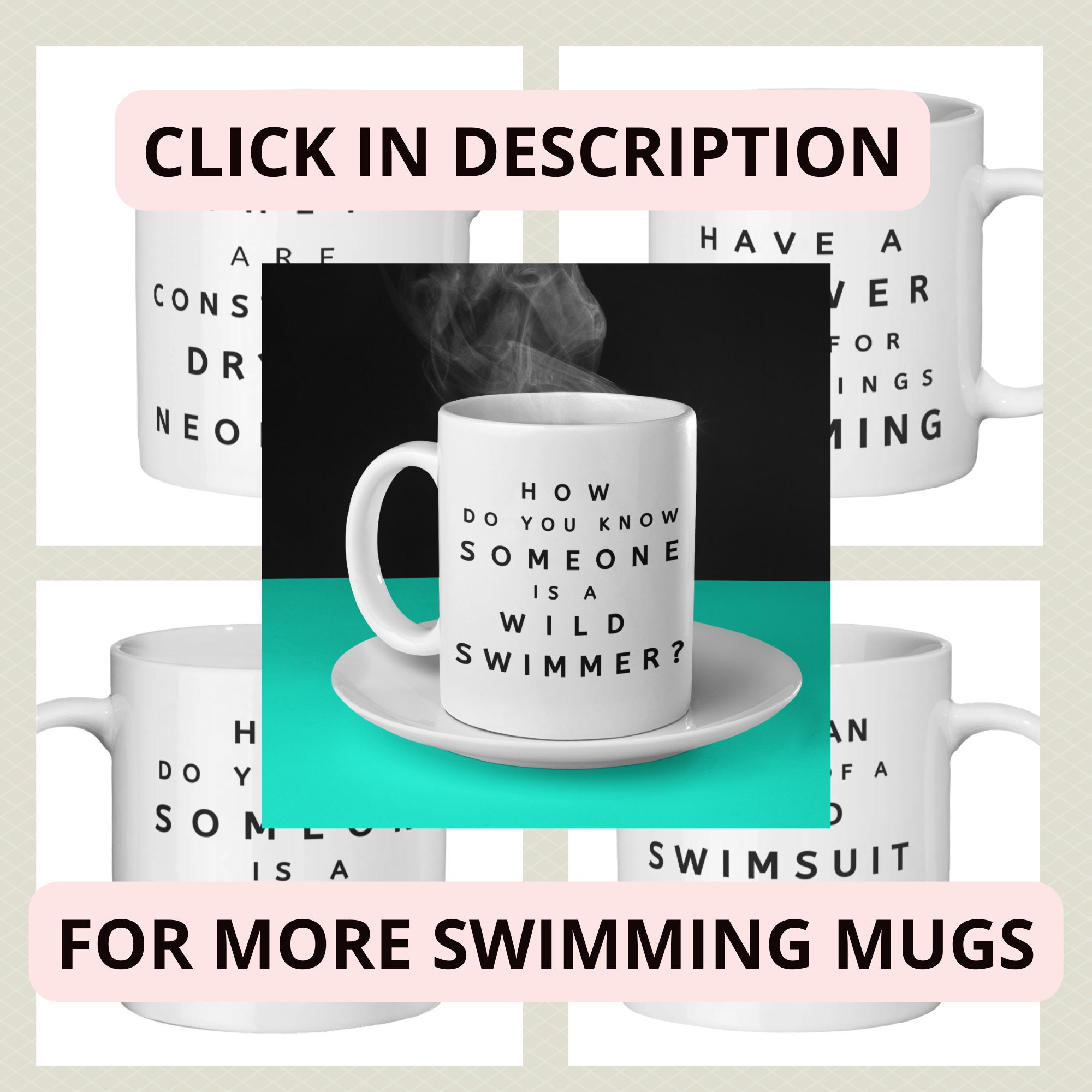 Cold Water Swimming Mug | Funny Swimming Gift | Wild Swimmers Mug ...