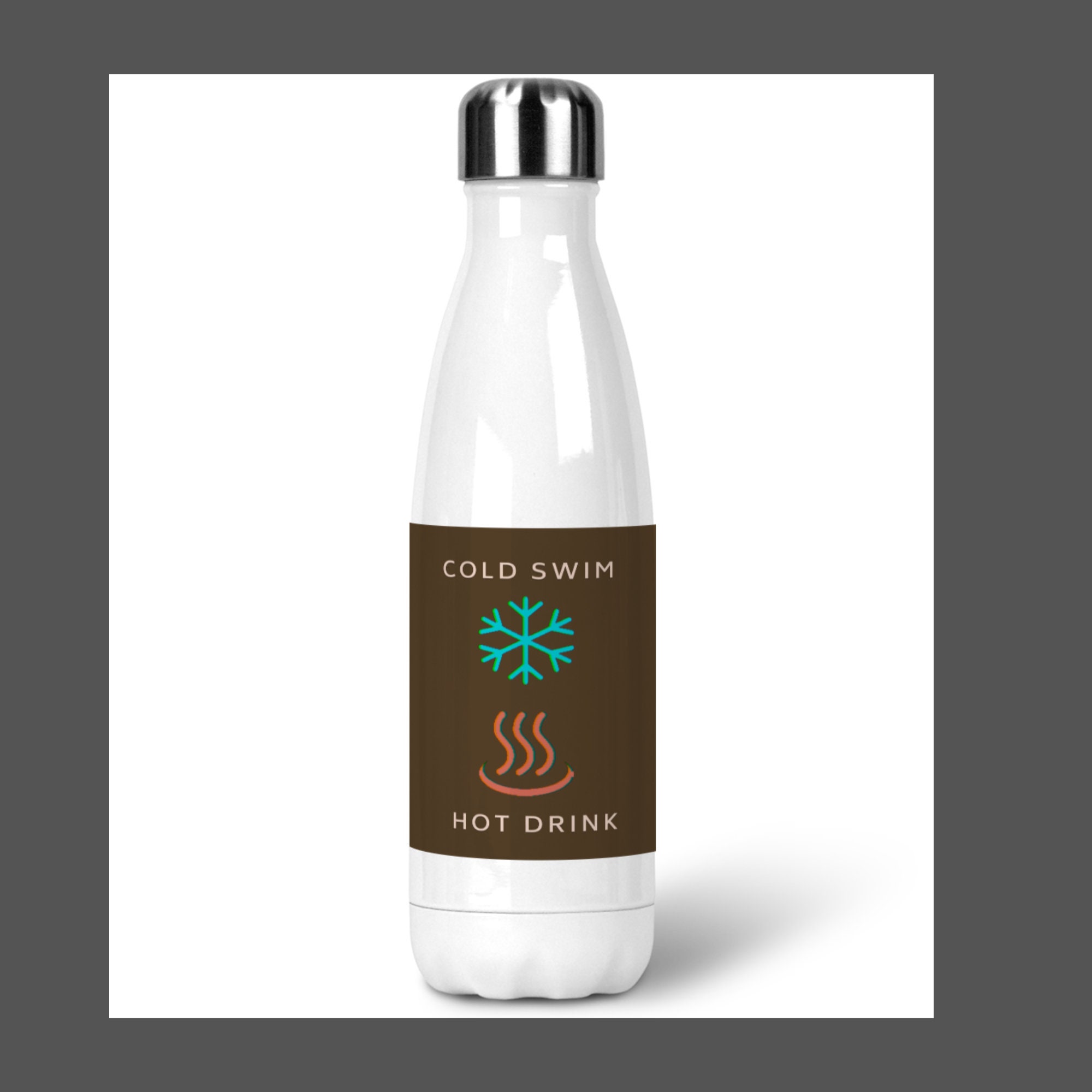 Wild Swimming Water Bottle Stainless Steel Dual Design in One | Cold ...