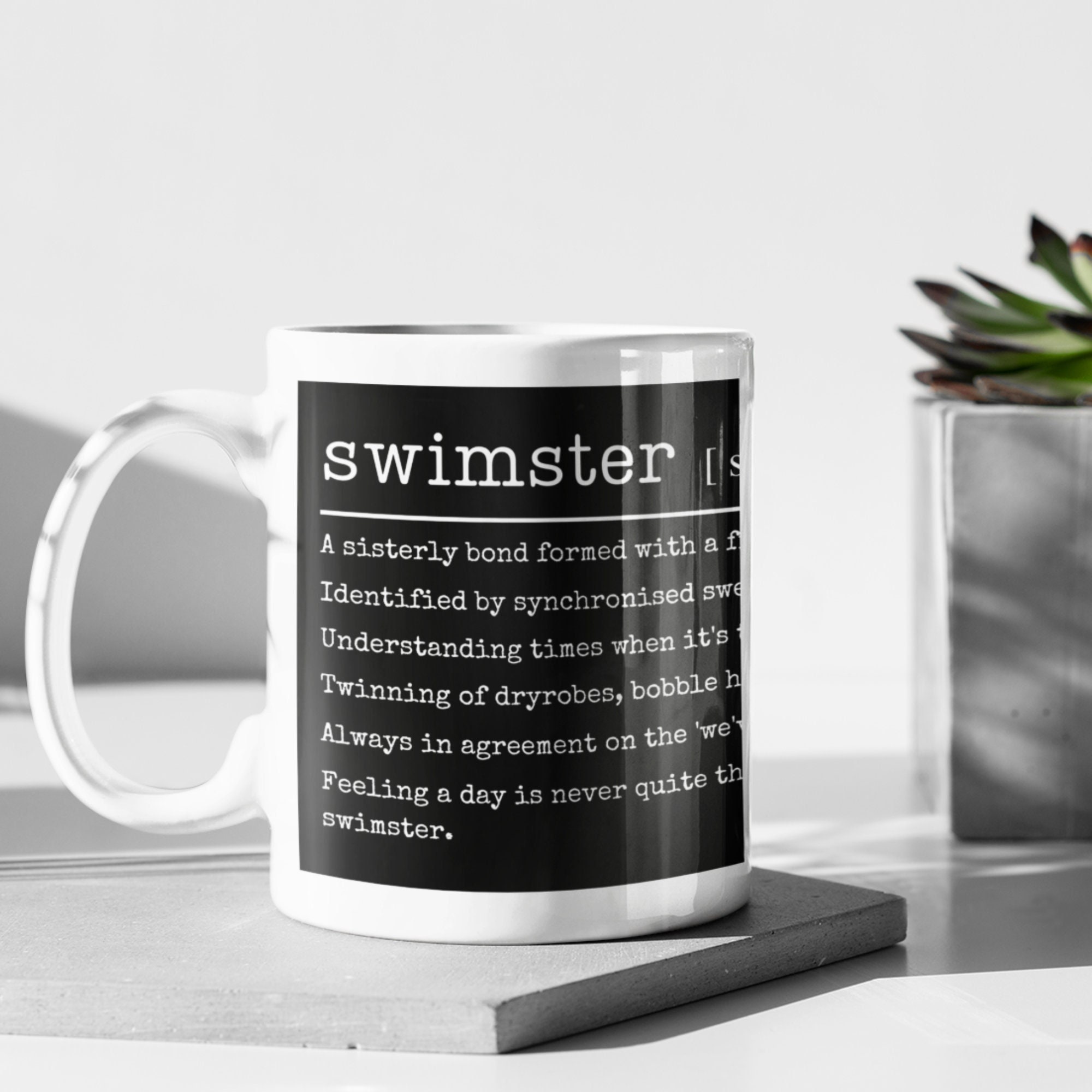 Open Water Swimming Mug | Gift for Wild Swimmers | Dictionary Sea Swim ...