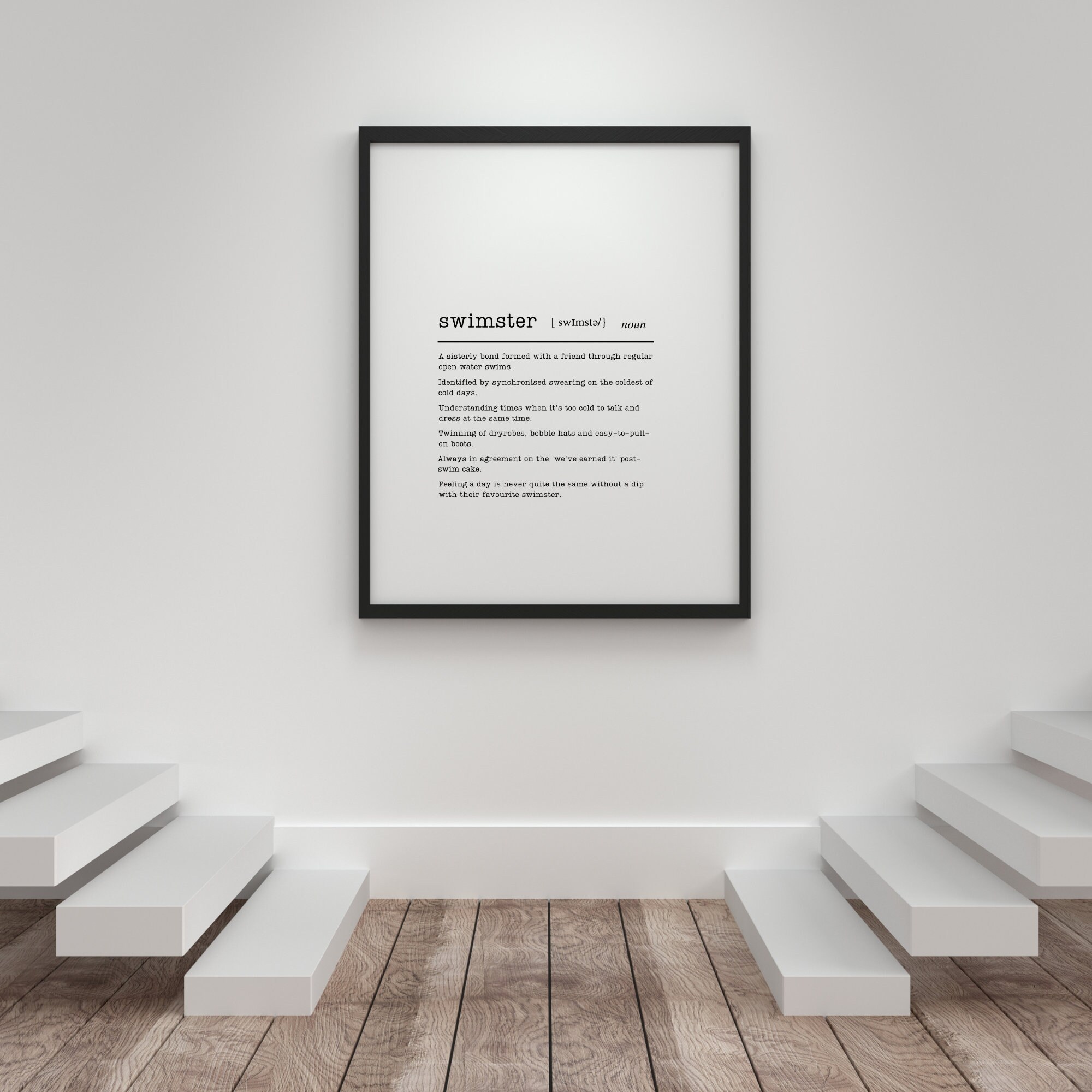 Open Water Swimmers Poster for Swimming Friends | Sea Swim Definition ...