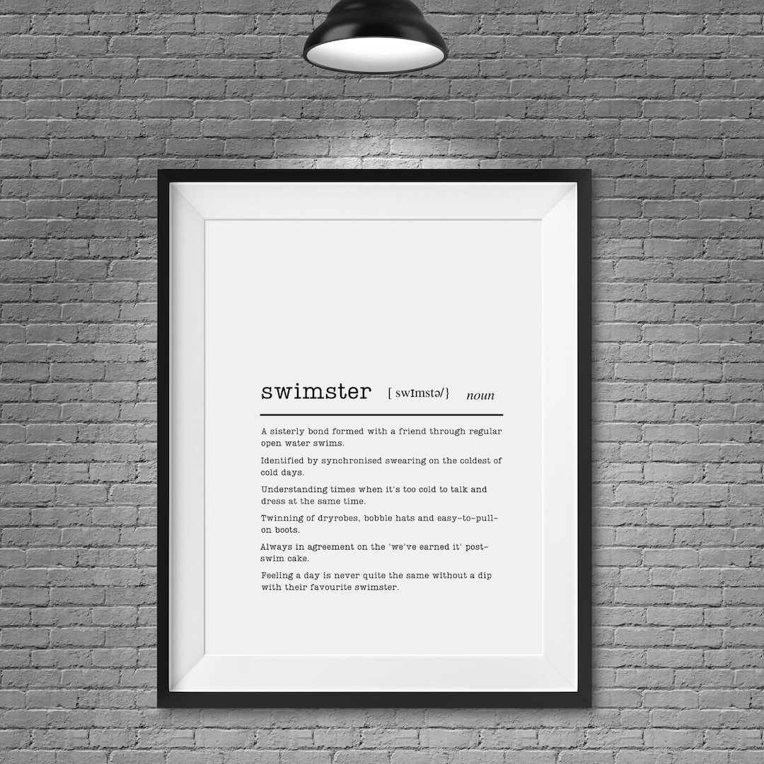 Open Water Swimmers Poster for Swimming Friends | Sea Swim Definition ...