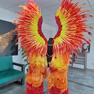 Colourful Carnival Costumes Women - Extra Large Rainbow Wings Cosplay ...