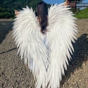 White Angel Wings for Adults - Handcrafted Giant Realistic Angel Wings ...