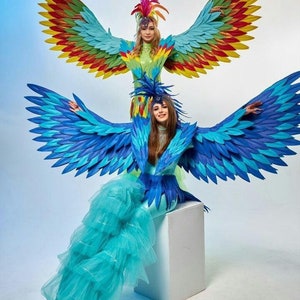 Colored Wings for the Parrot Costume | Parrot Wings Costume | Movable ...