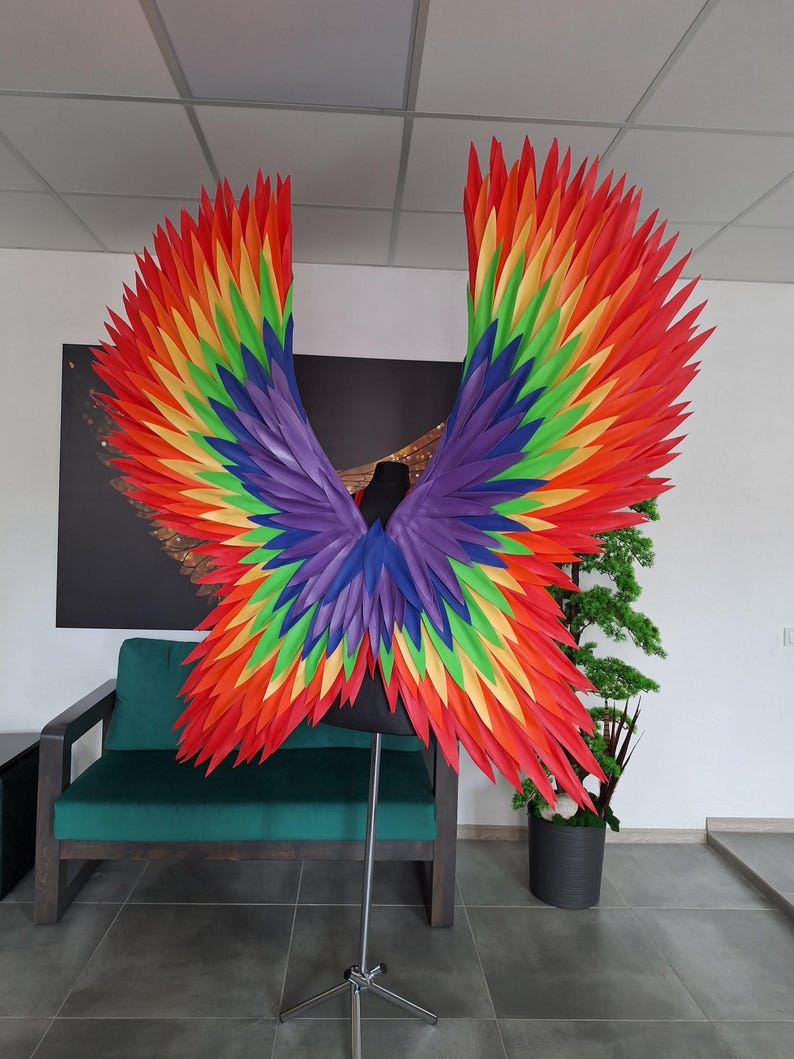 Extra Large Rainbow Wings Costume - Photo Shoot Prop for Women ...