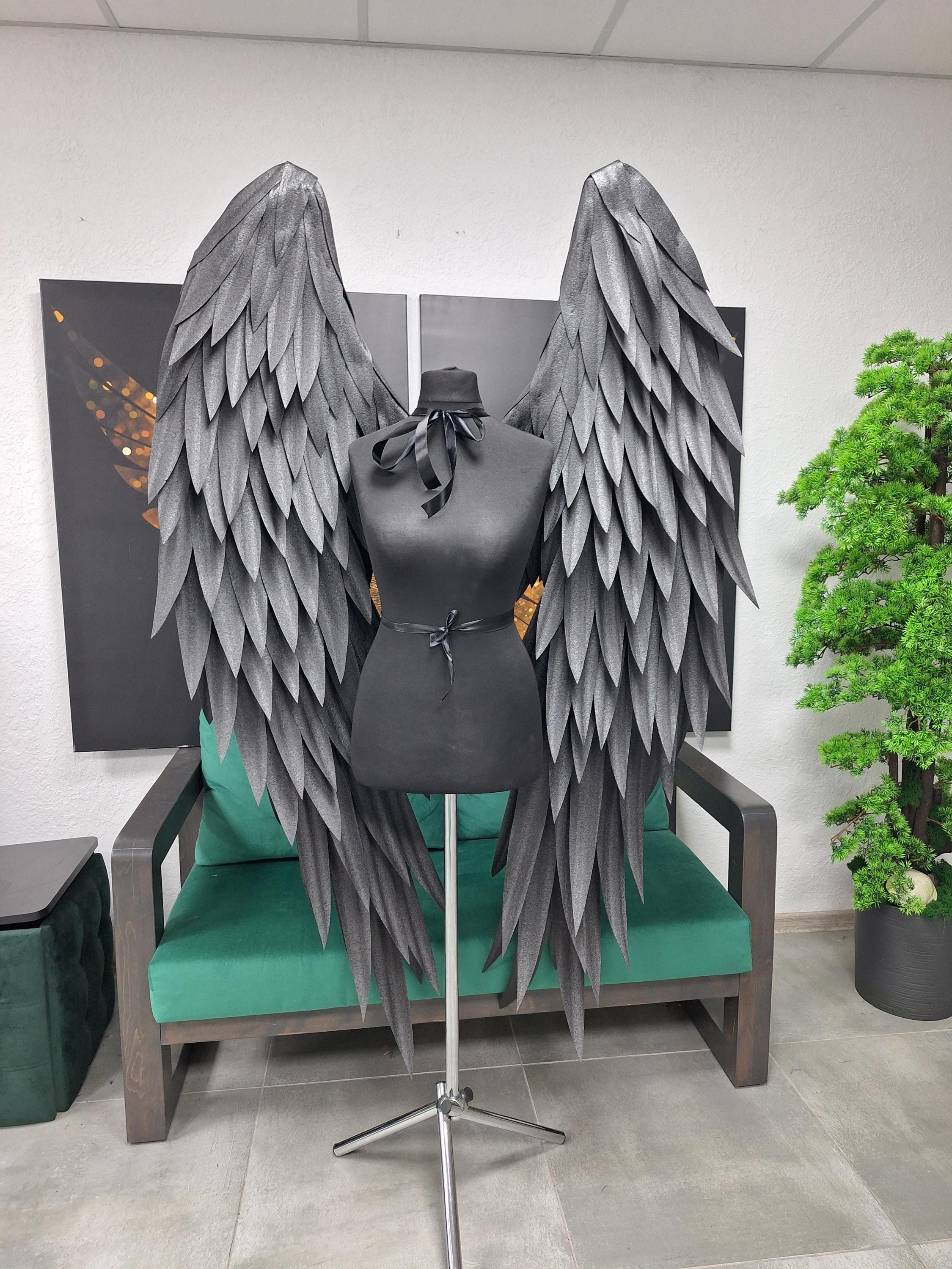 Black Angel Wings for Photoshoot & Costume - Extra Large Gothic Wings ...