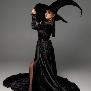 Adult Halloween Costume Witch - Alchemist Witch Hat Adventurer Larp ...