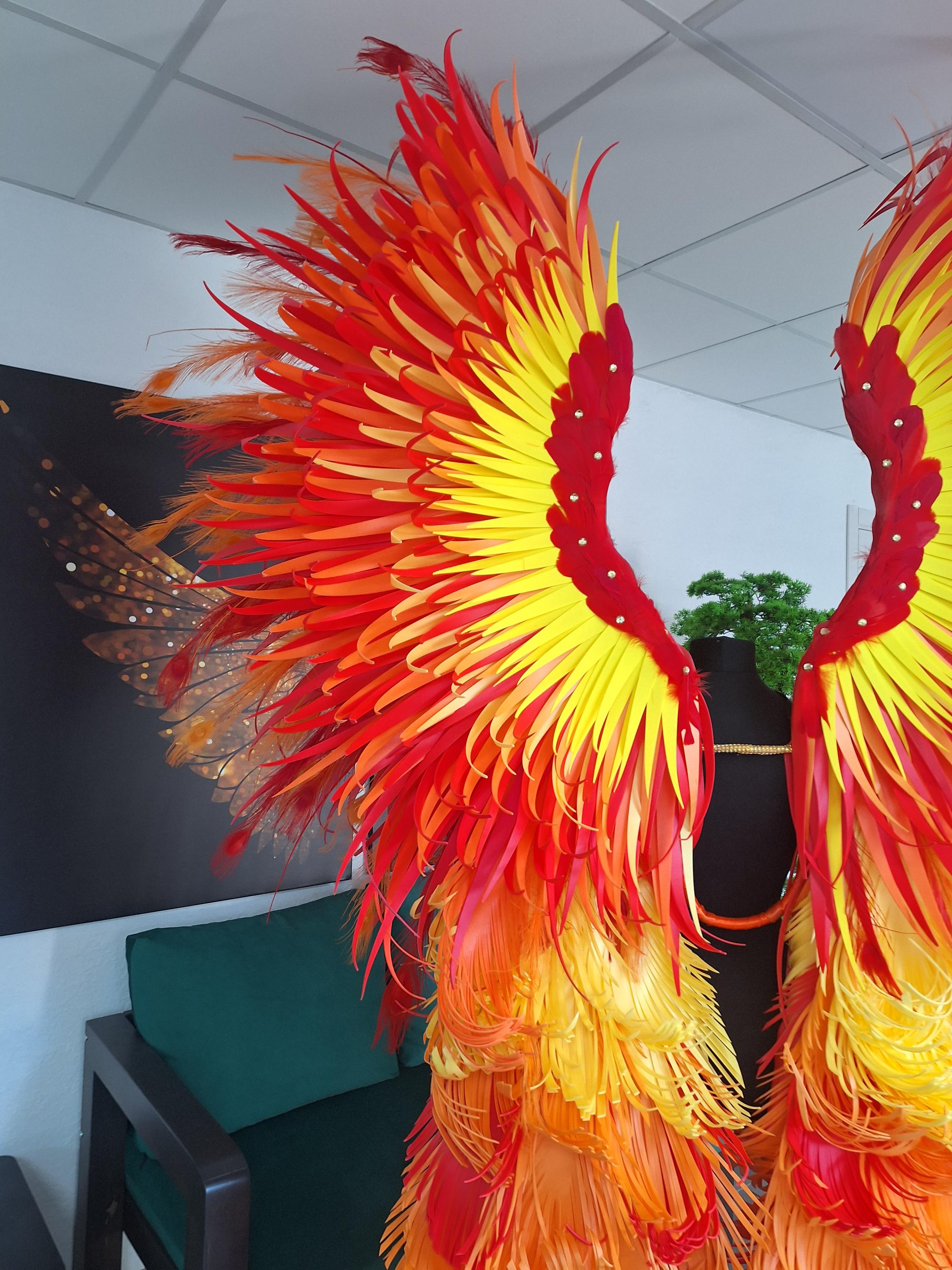 Colourful Carnival Costumes Women - Extra Large Rainbow Wings Cosplay ...