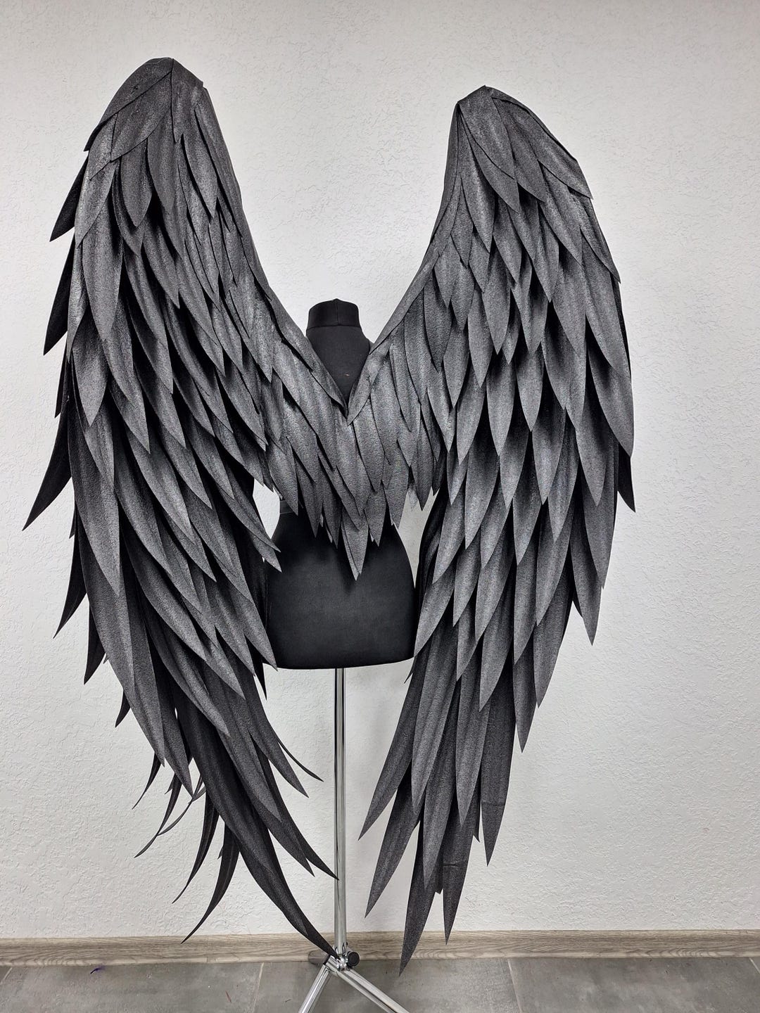 Black Angel Wings for Photoshoot & Costume - Extra Large Gothic Wings ...