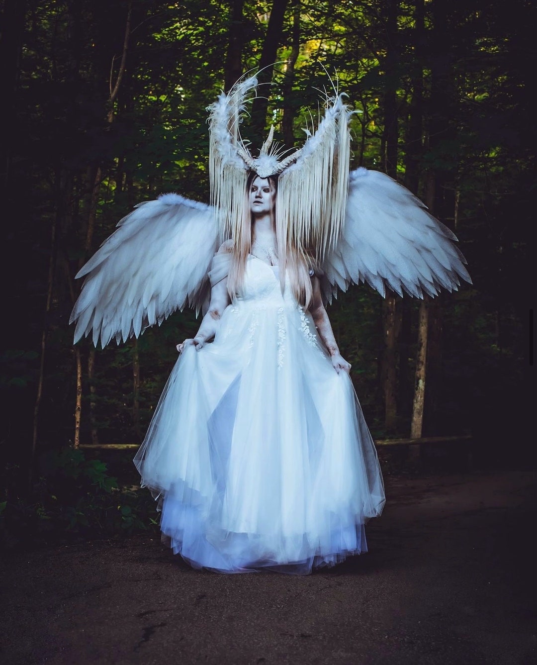 White Wings Cosplay Costume for Halloween Party | Devil Wings for a ...