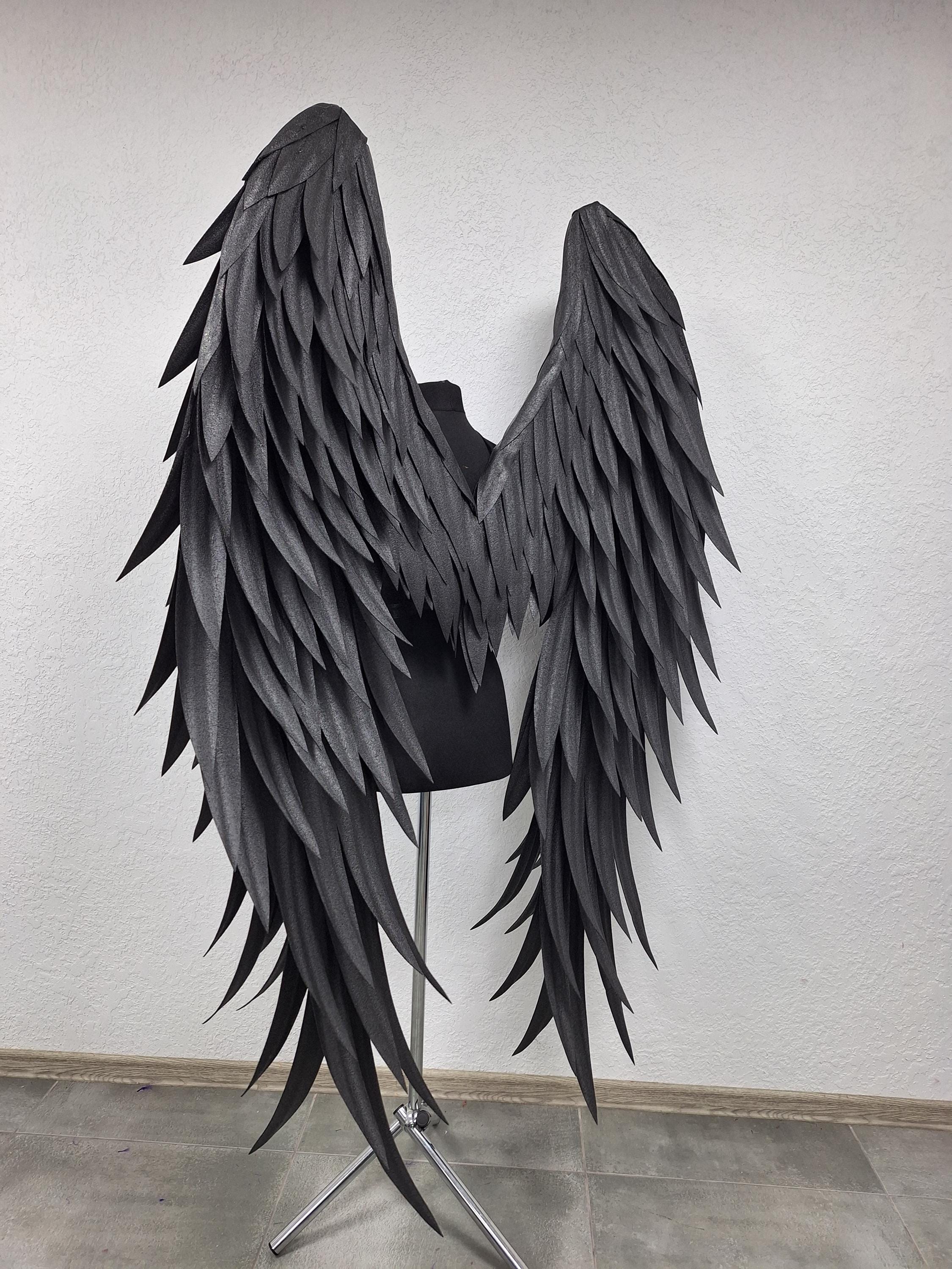 Black Angel Wings for Photoshoot & Costume - Extra Large Gothic Wings ...