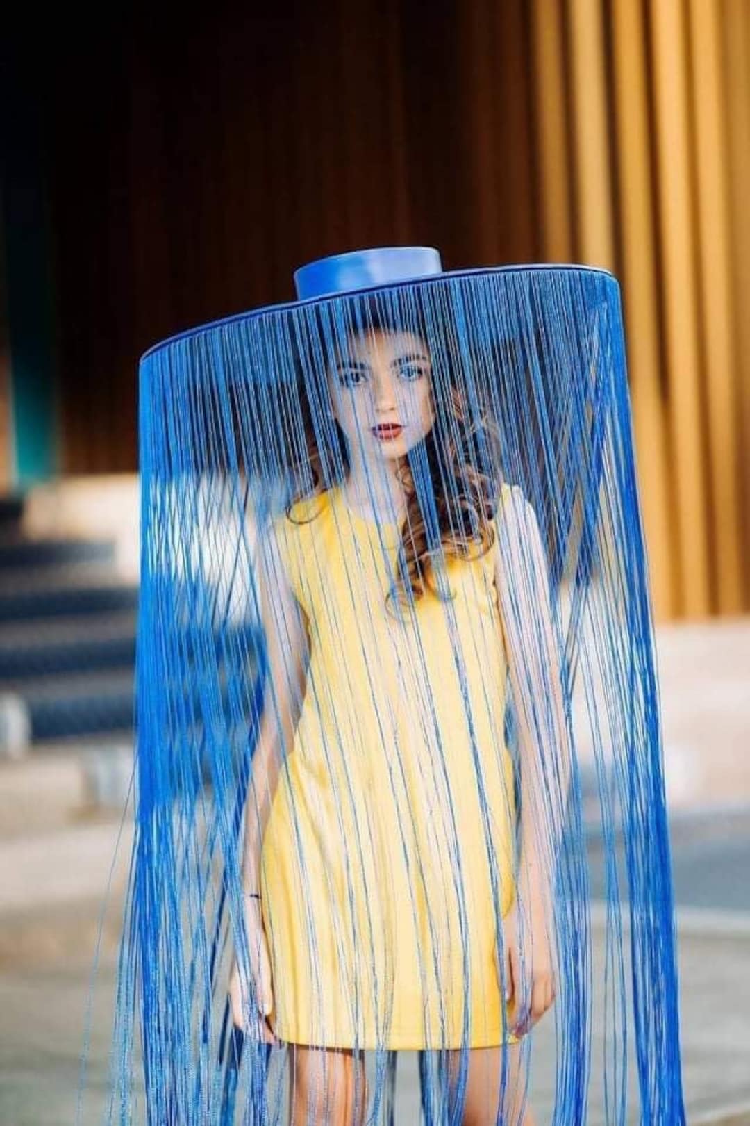 Exclusive Hat With a Large Brim and Long Fringe for Photo Shoot Woman ...