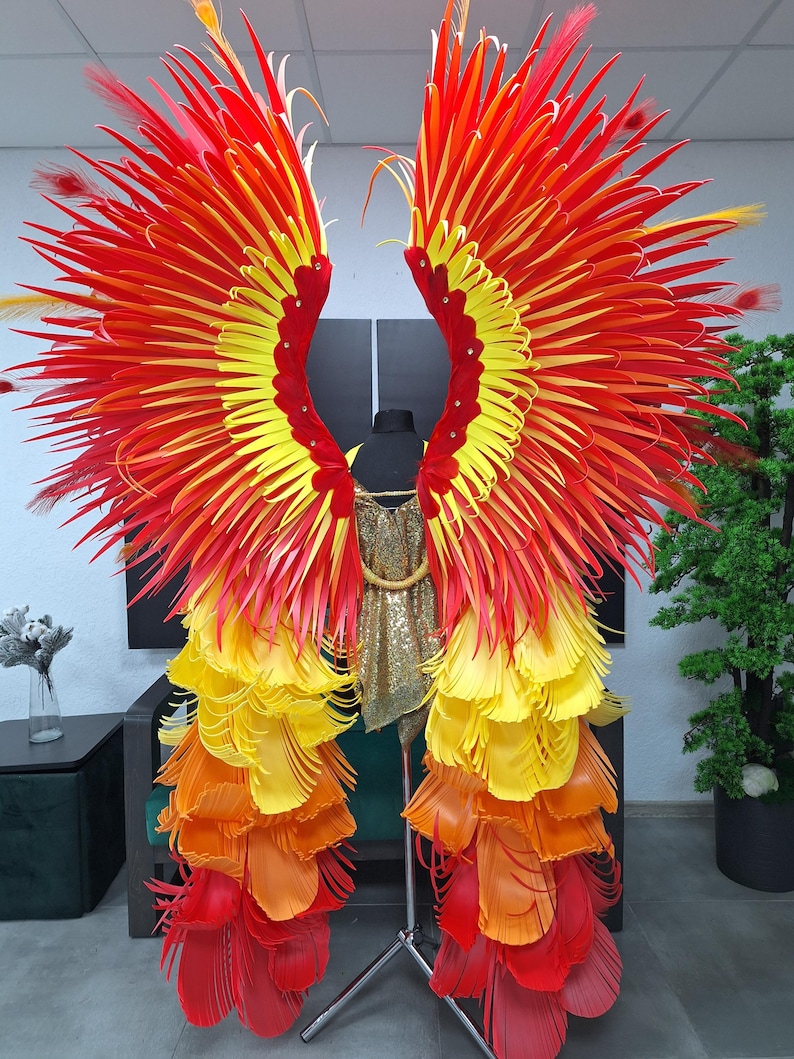 Phoenix Fire Wings - Handmade Statement Costume Wings, Large Trinidad ...