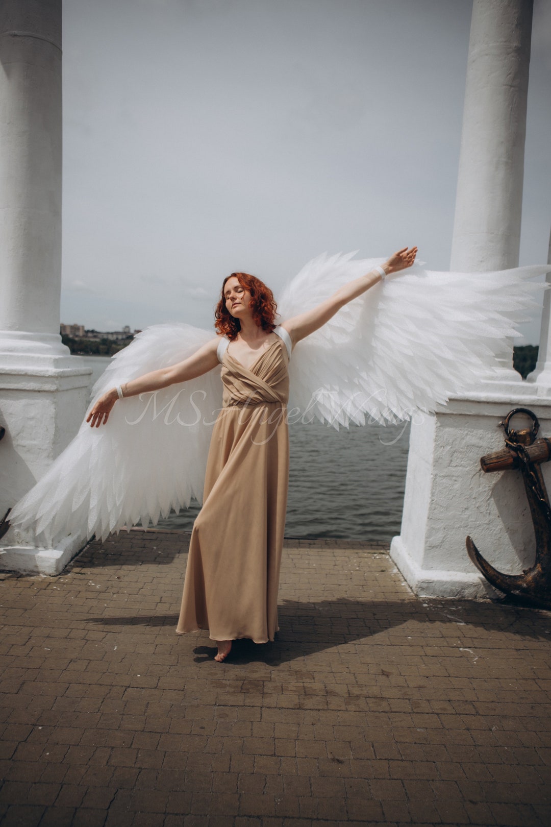Elegant White Angel Wings for Dance and Cosplay, Angel Wings Costume ...