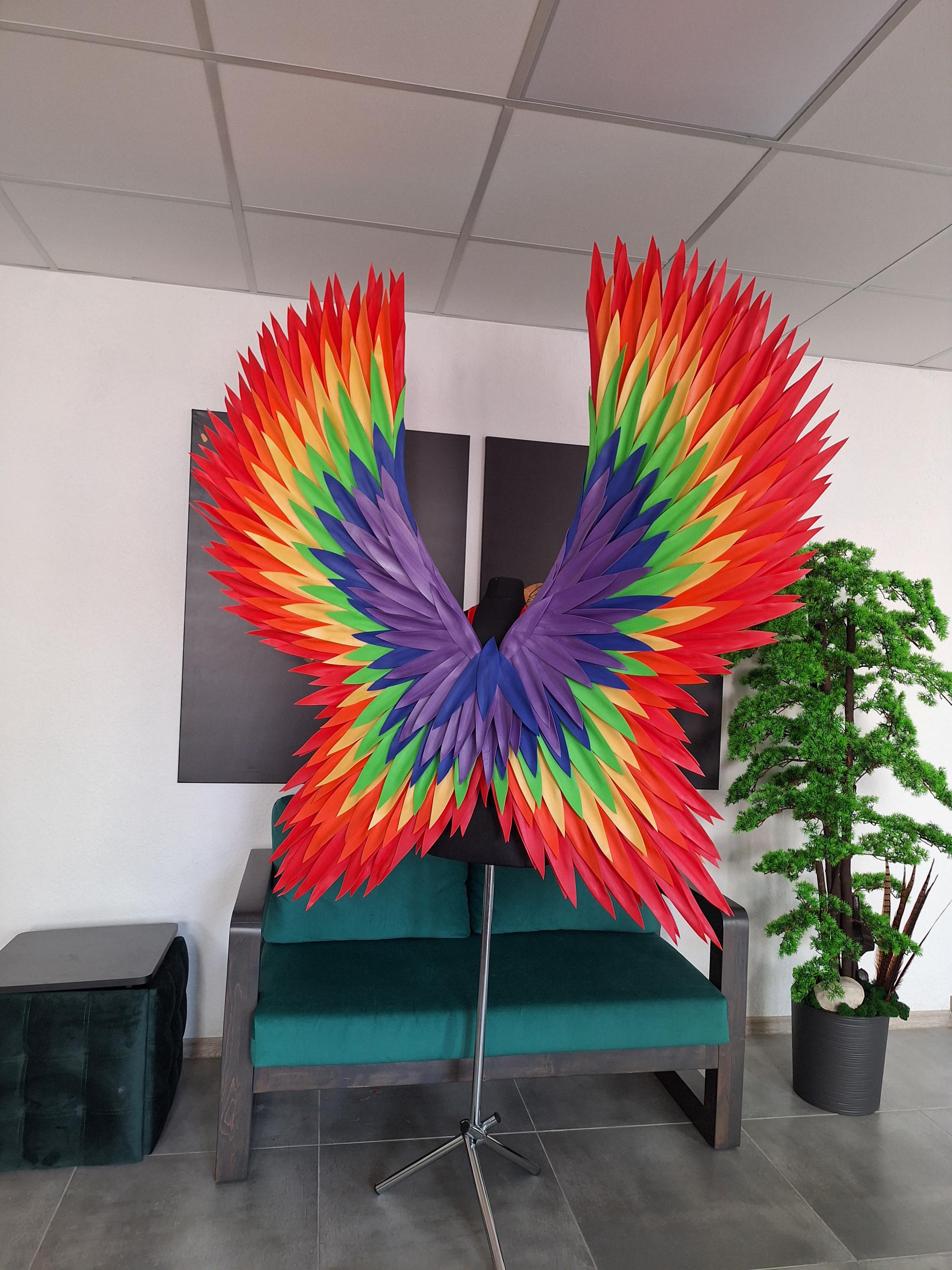 Extra Large Rainbow Wings Costume - Photo Shoot Prop for Women ...