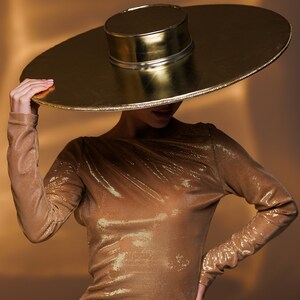 Metallic Gold Hat for Maternity Photoshoot Hat,gold Hat for Wedding ...