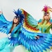 Blue and Light Blue Parrot Costume Wings Colorful Movable Angel Wings ...