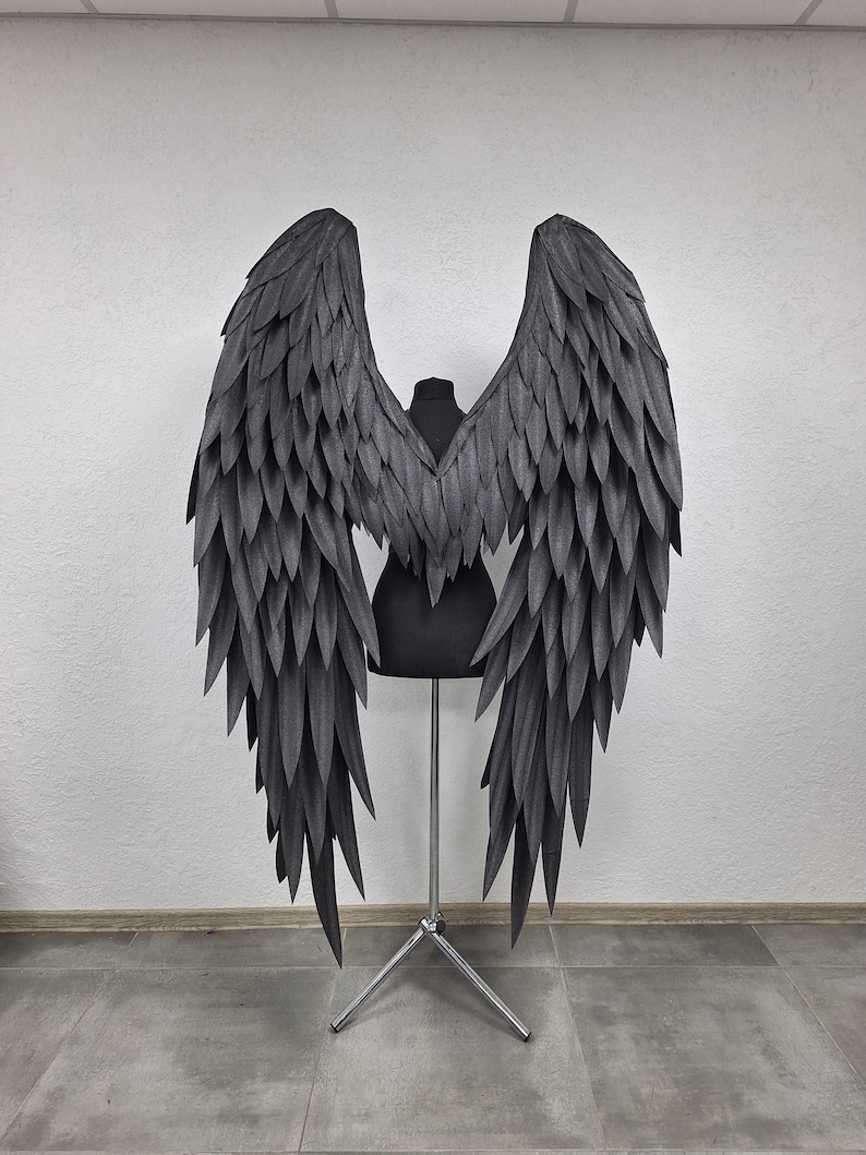 Black Angel Wings for Photoshoot & Costume - Extra Large Gothic Wings ...